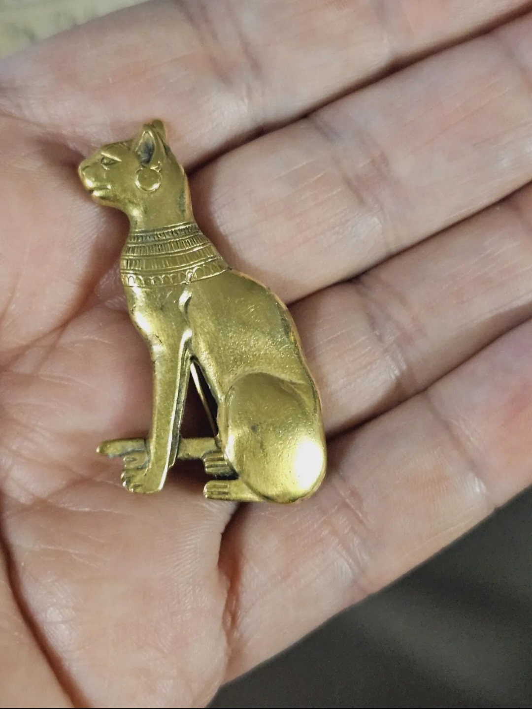 Vintage Egyptian Cat Brooch Talisman for Health - Etsy