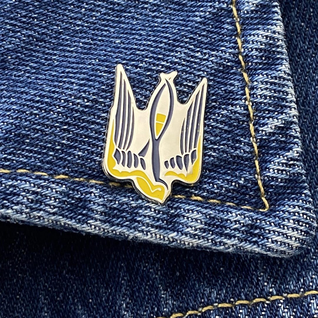 Lapel Pin With Hawk, Symbols of Ukraine Pin, Support Ukraine Badges ...