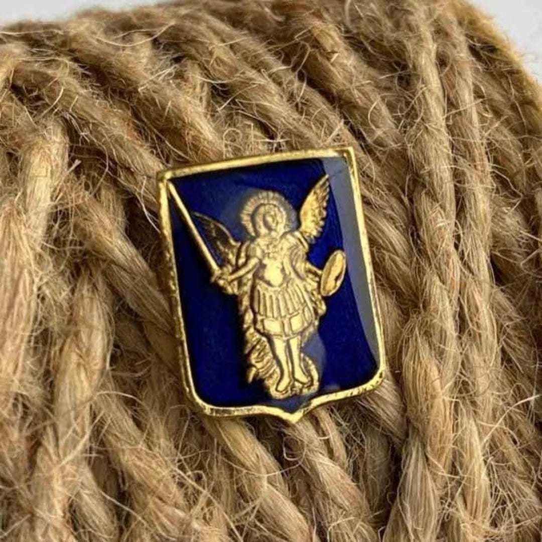 Kyiv Archangel Michael Pin, Ukrainian Lapel Badge, Travel Gift From ...