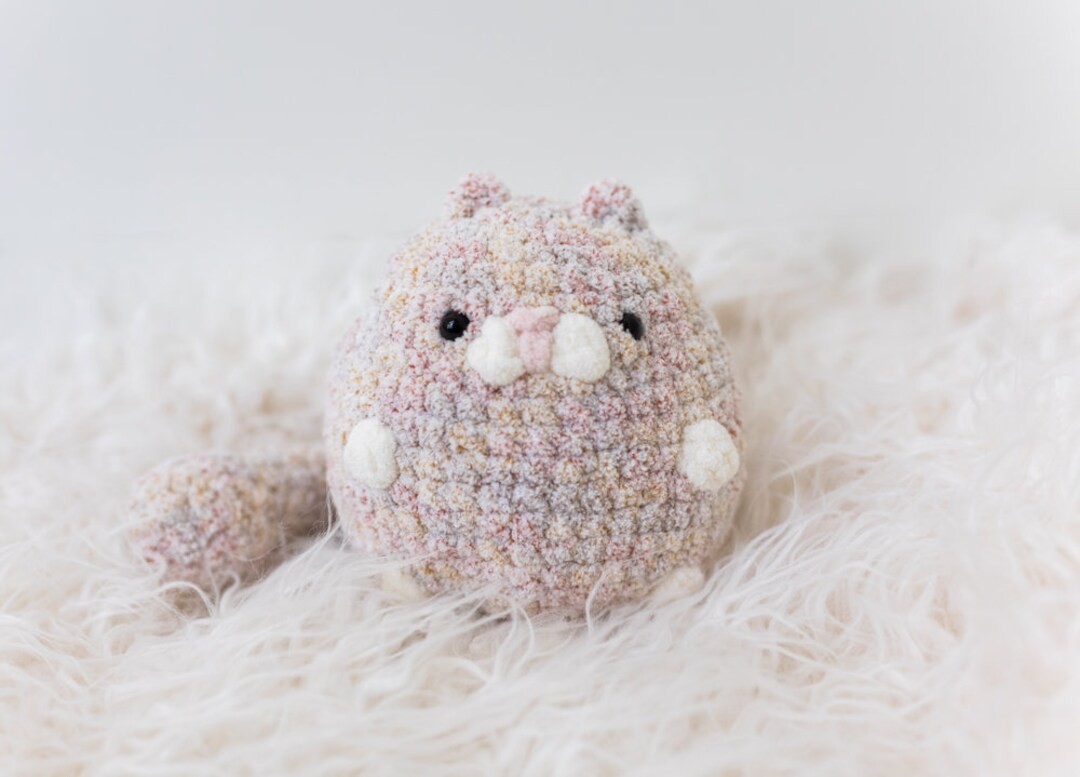 Custom Crochet Chonky Cat Plushie | Handmade | Stuffed Animal ...