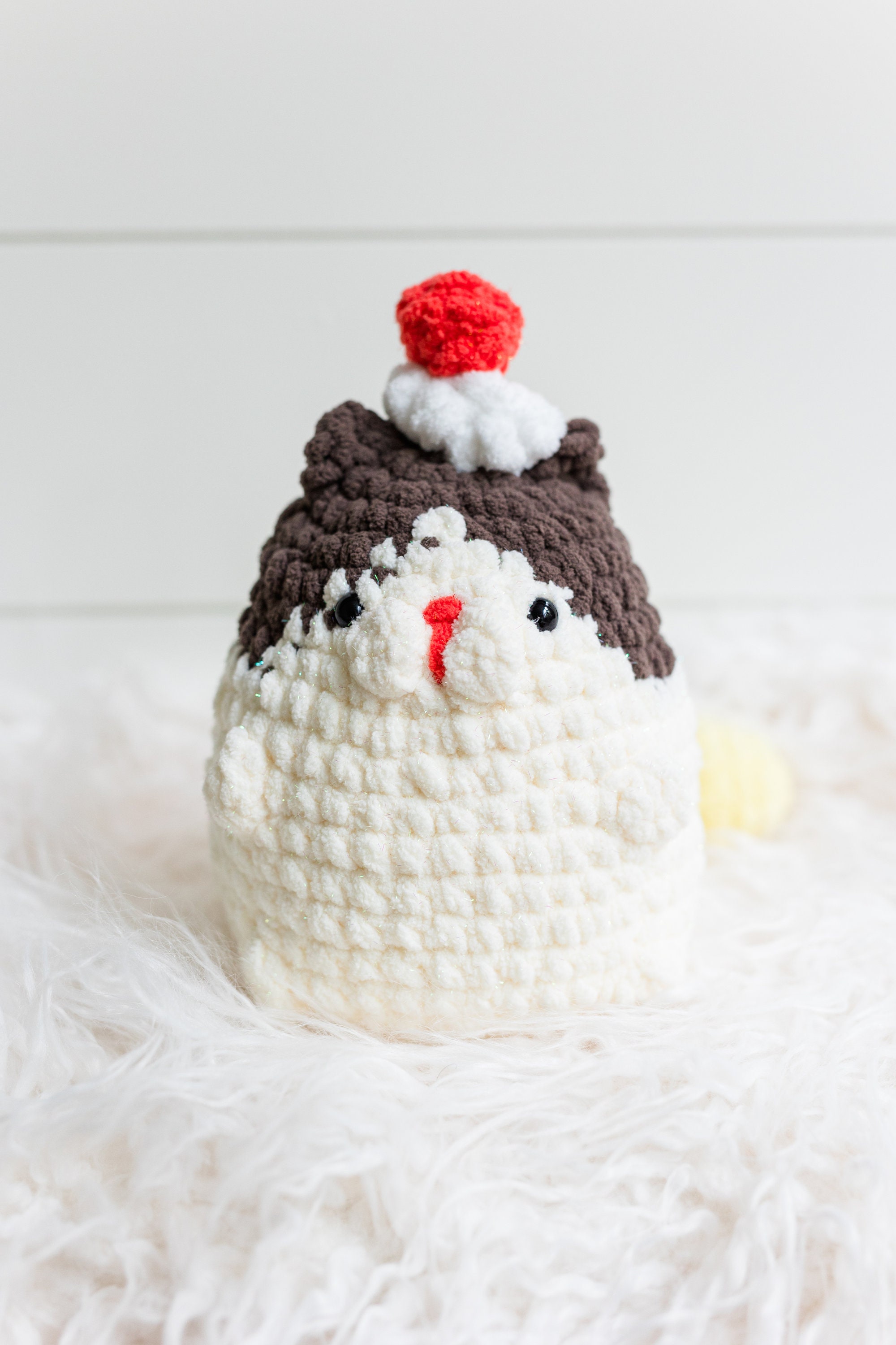 Banana Split Chonky Crochet Cat Gift | Cat Plushie | Handmade | Stuffed ...