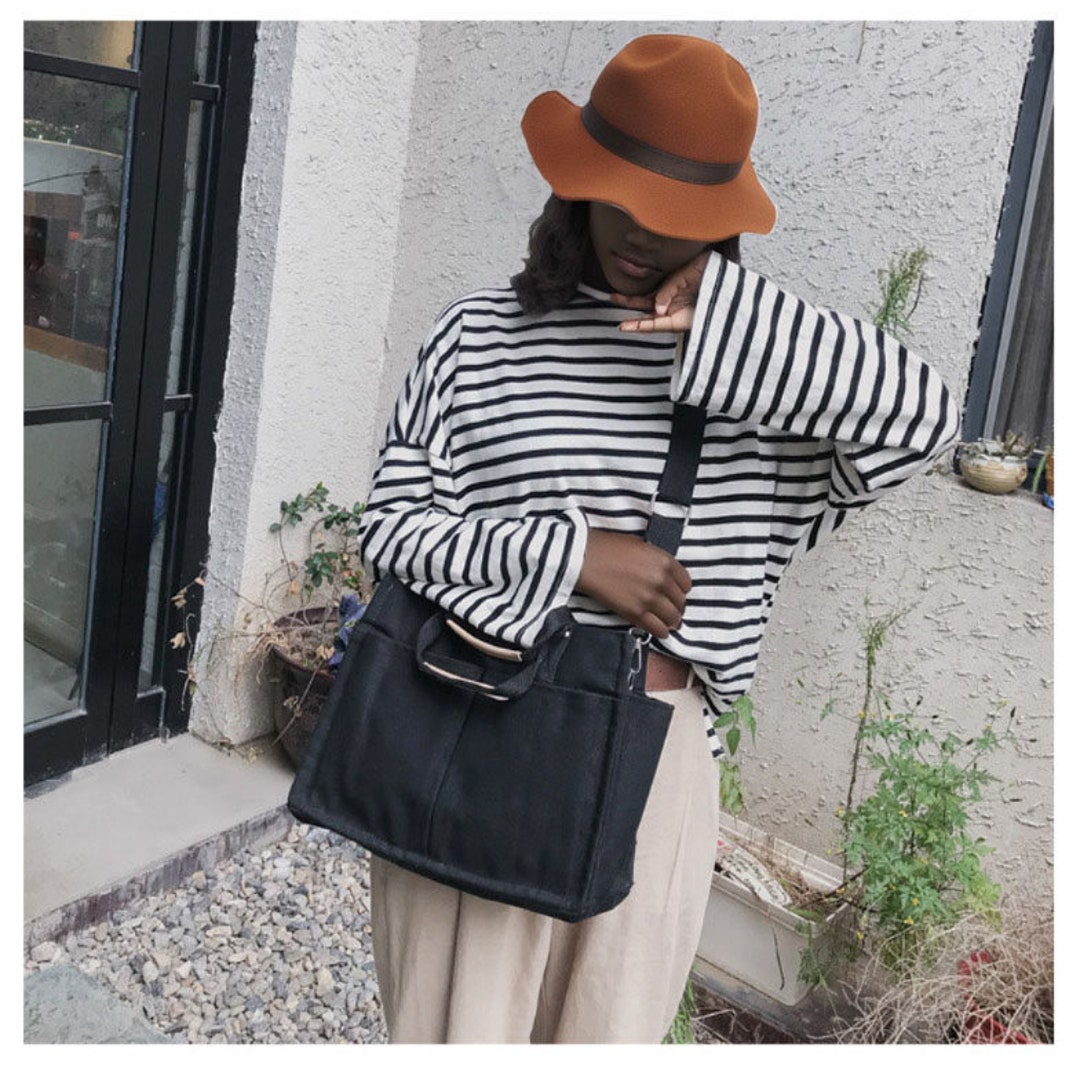 Canvas Student Crossbody Canvas Bag Women's Bag - Etsy