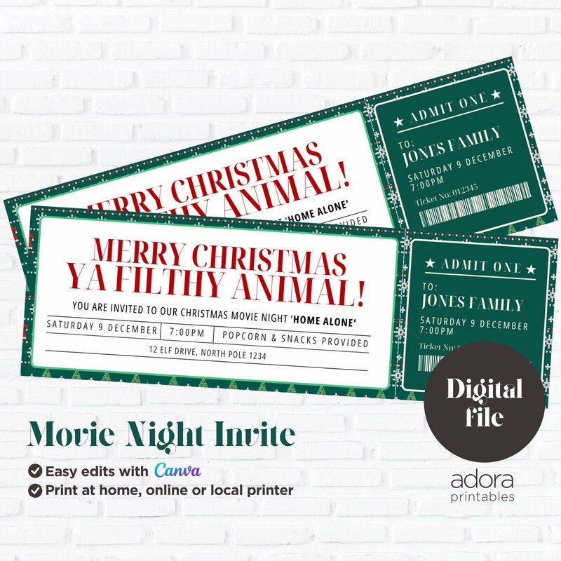 Home Alone Movie Night - Etsy