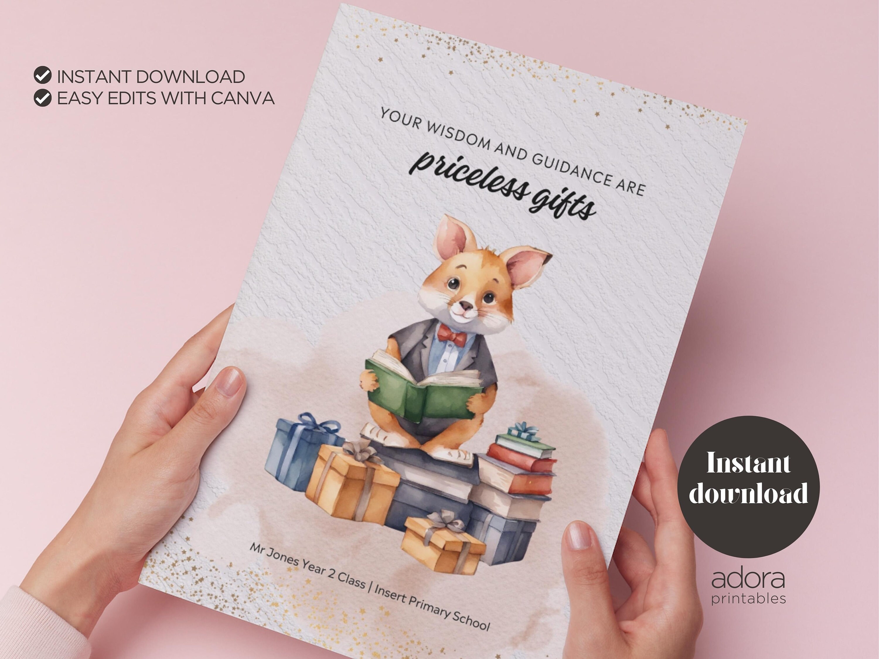 EDITABLE PRINT | Instant Download | Teacher Appreciation Gift, End of ...