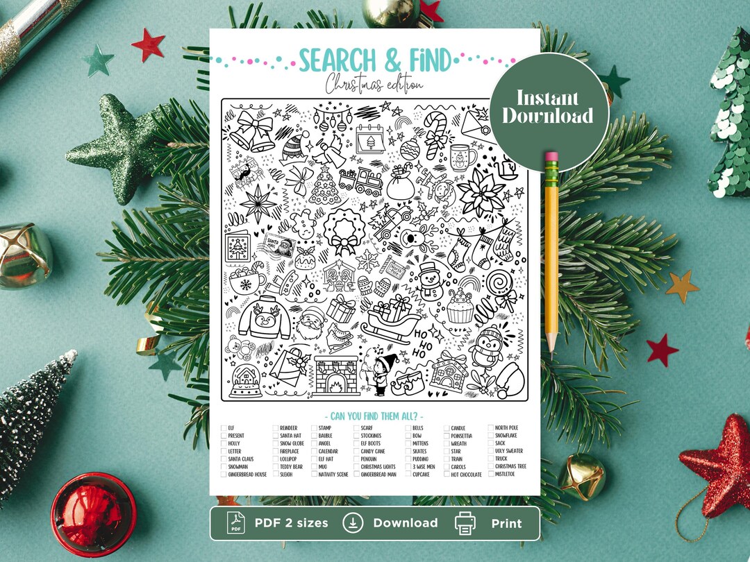 Christmas Search & Find Printable | Fun Holiday Activity for Kids ...