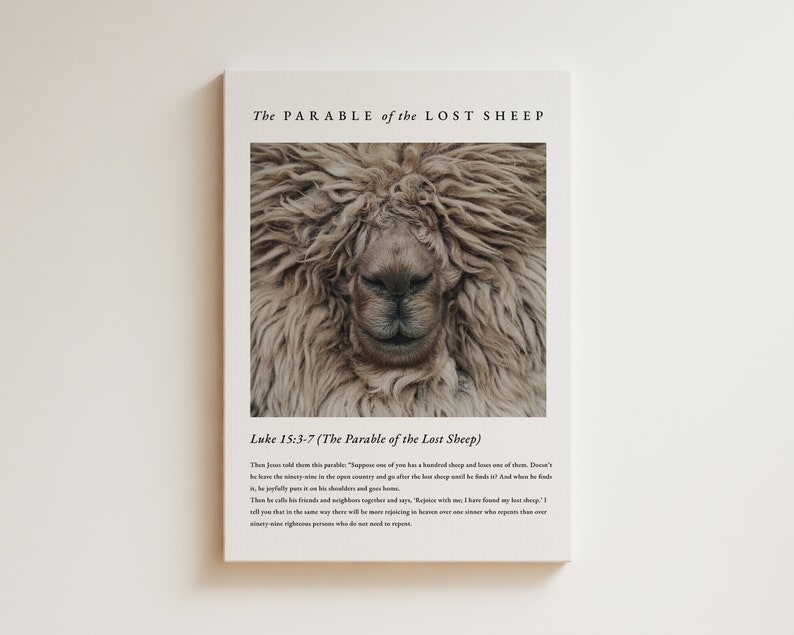 The Parable of the Lost Sheep, Luke 15, Modern Scripture Bible Verse ...