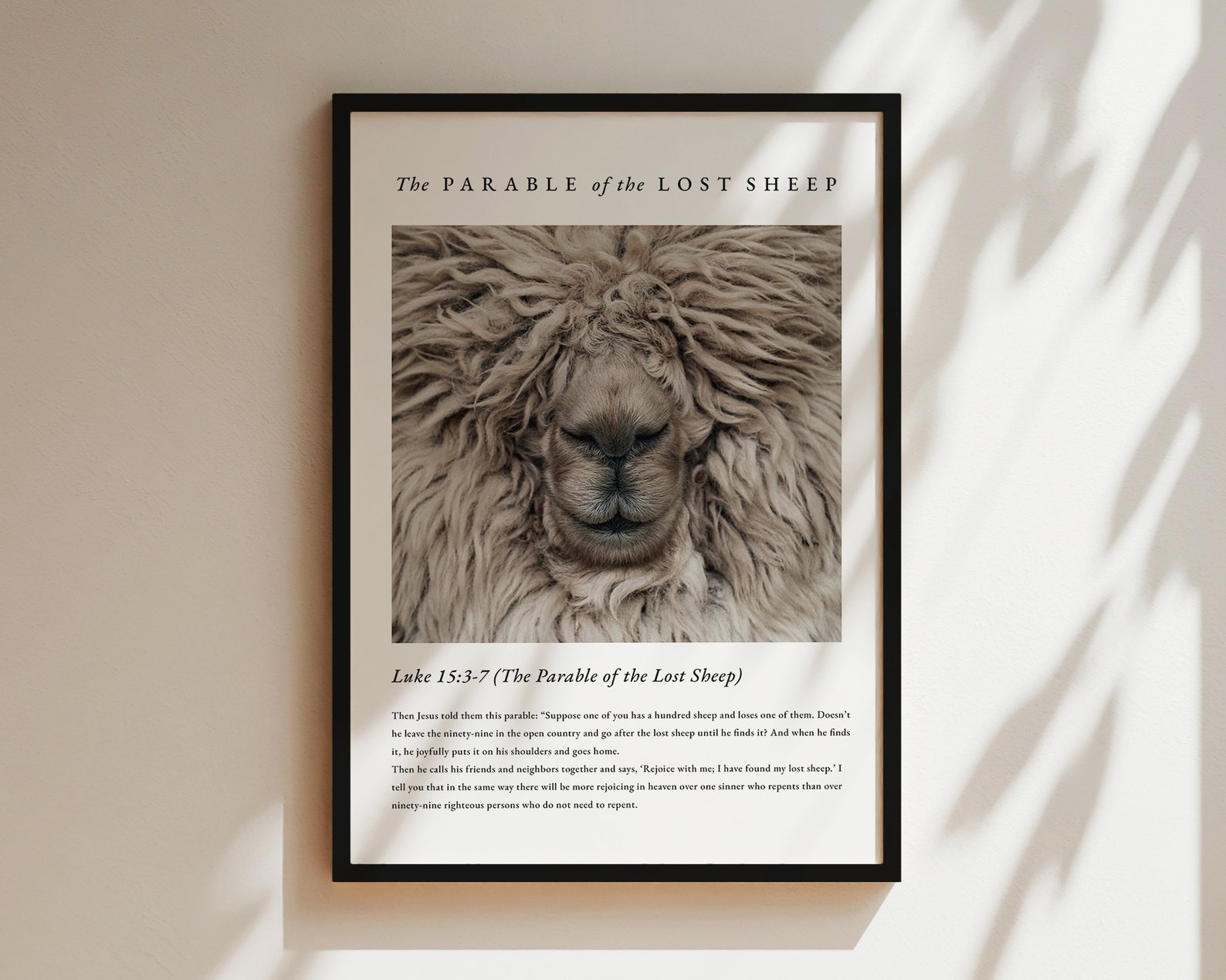 The Parable of the Lost Sheep, Luke 15, Modern Scripture Bible Verse ...