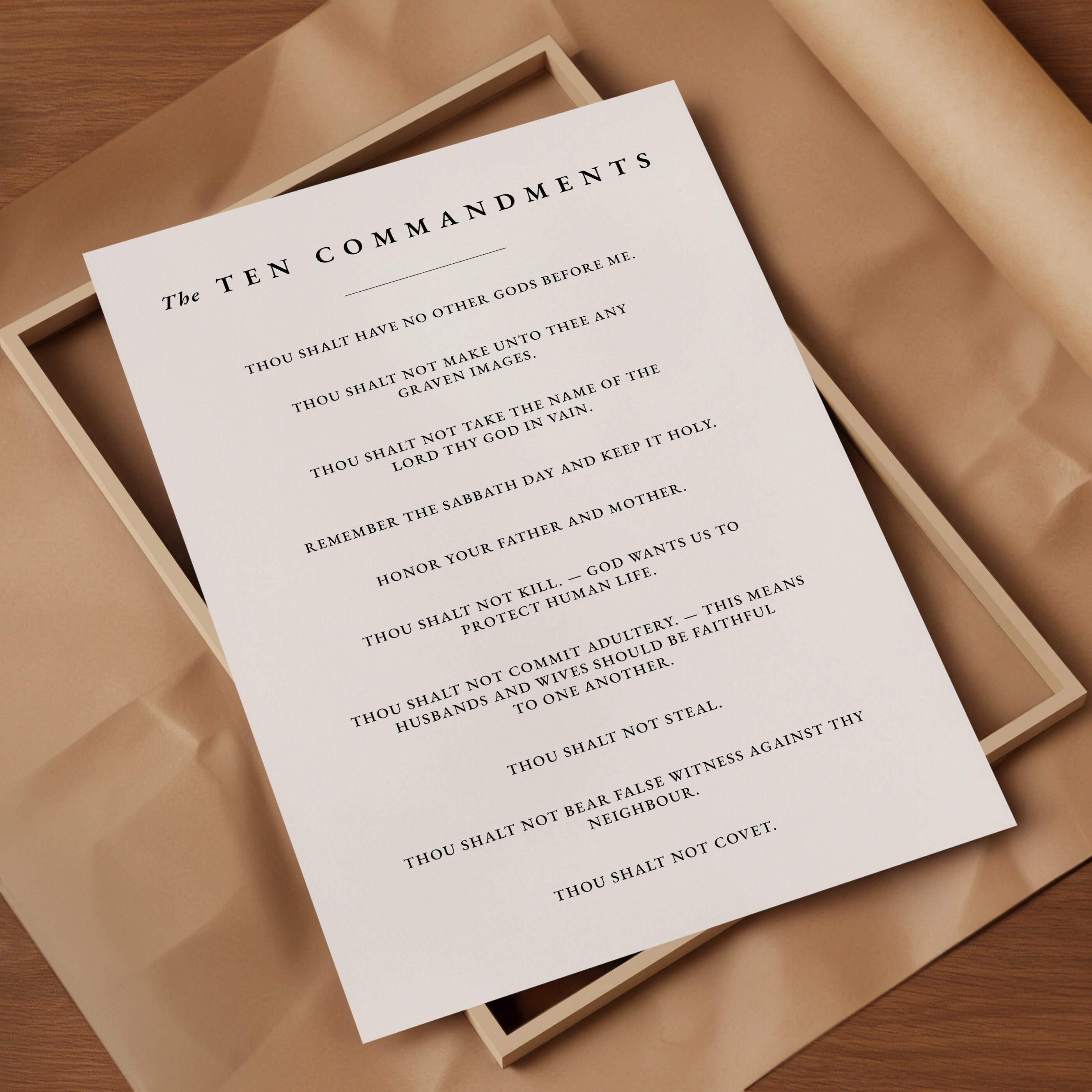 The Ten Commandments, Exodus 20, Torah, Modern Scripture Bible Verse ...