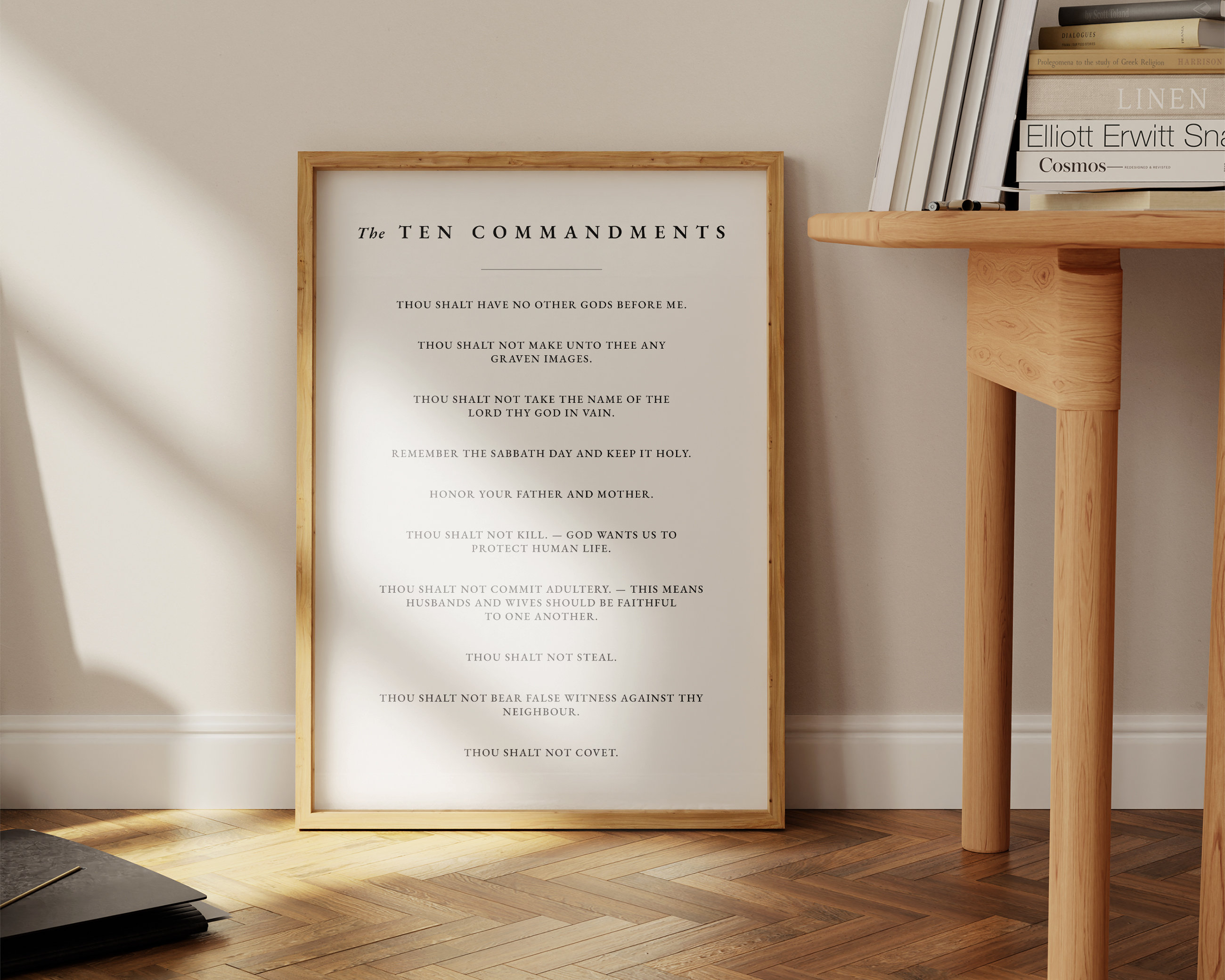 The Ten Commandments, Exodus 20, Torah, Modern Scripture Bible Verse ...