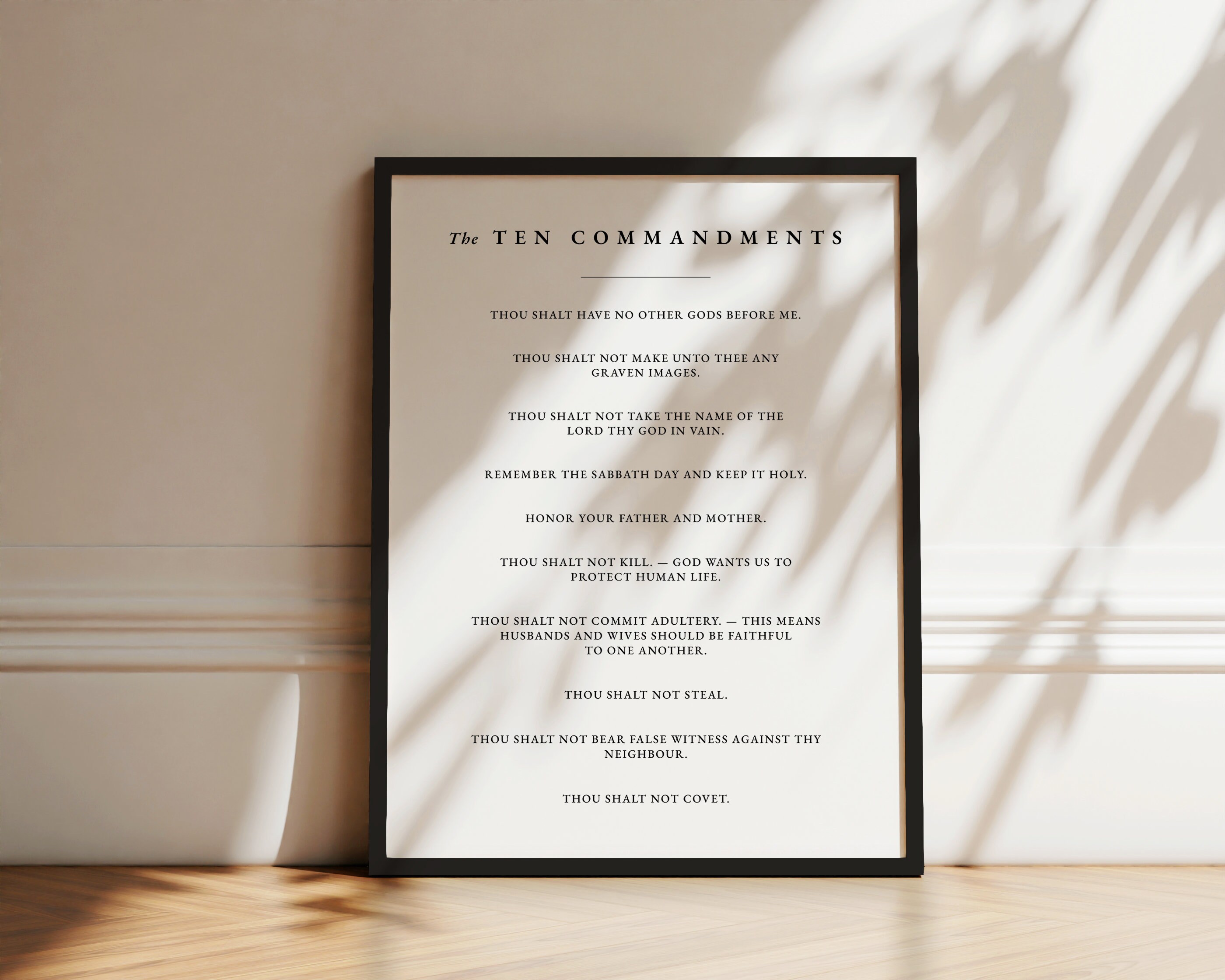 The Ten Commandments, Exodus 20, Torah, Modern Scripture Bible Verse ...