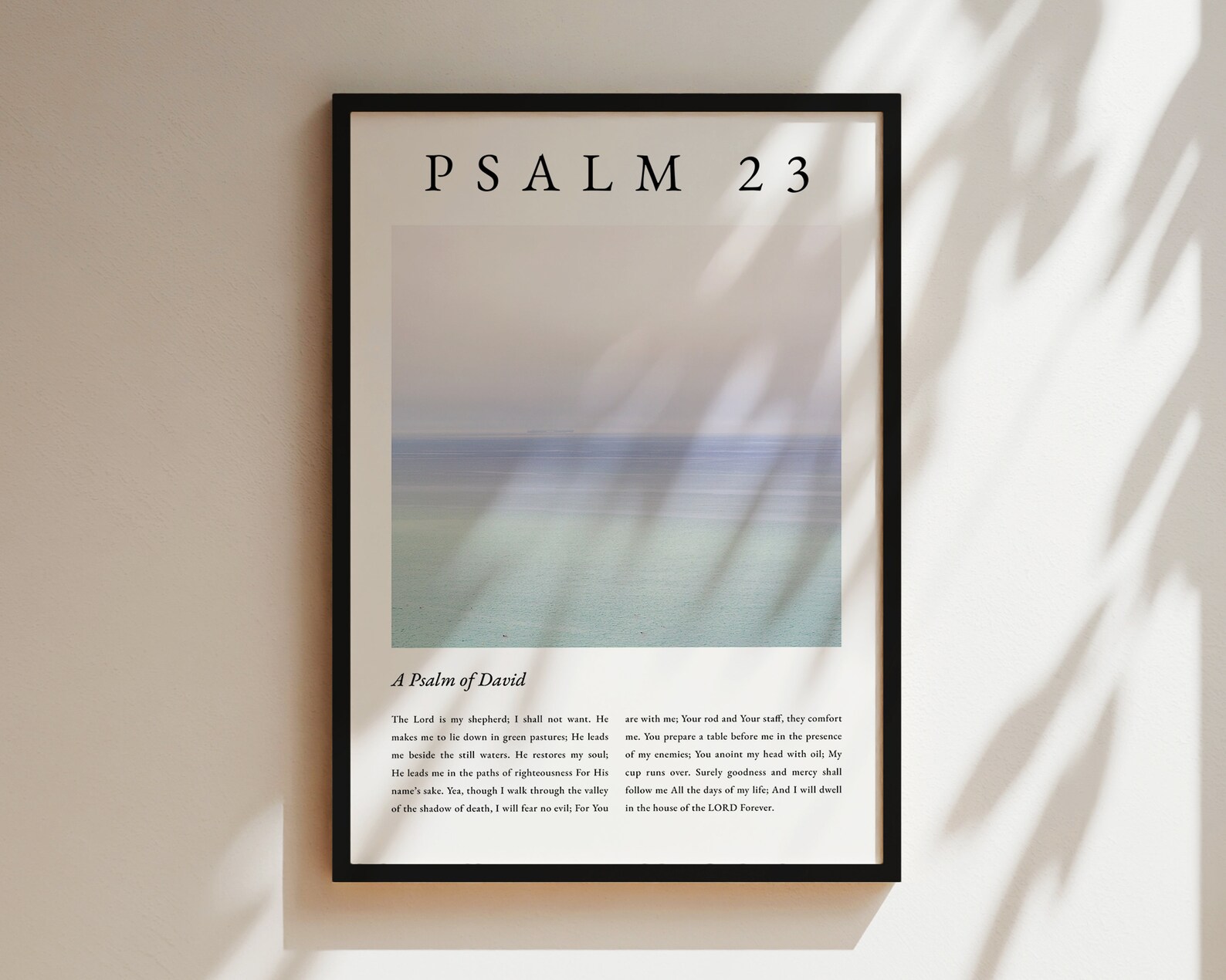 Psalm 23 Wall Art, Psalm 23, Modern Scripture Bible Verse Print, the ...