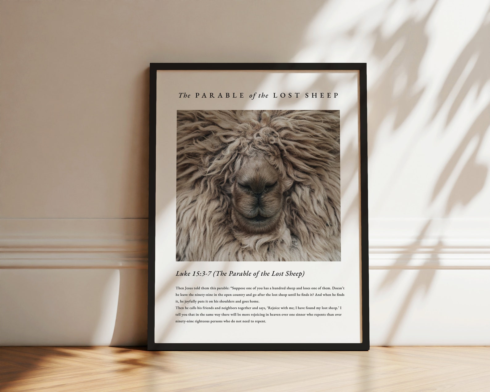 The Parable of the Lost Sheep, Luke 15, Modern Scripture Bible Verse ...