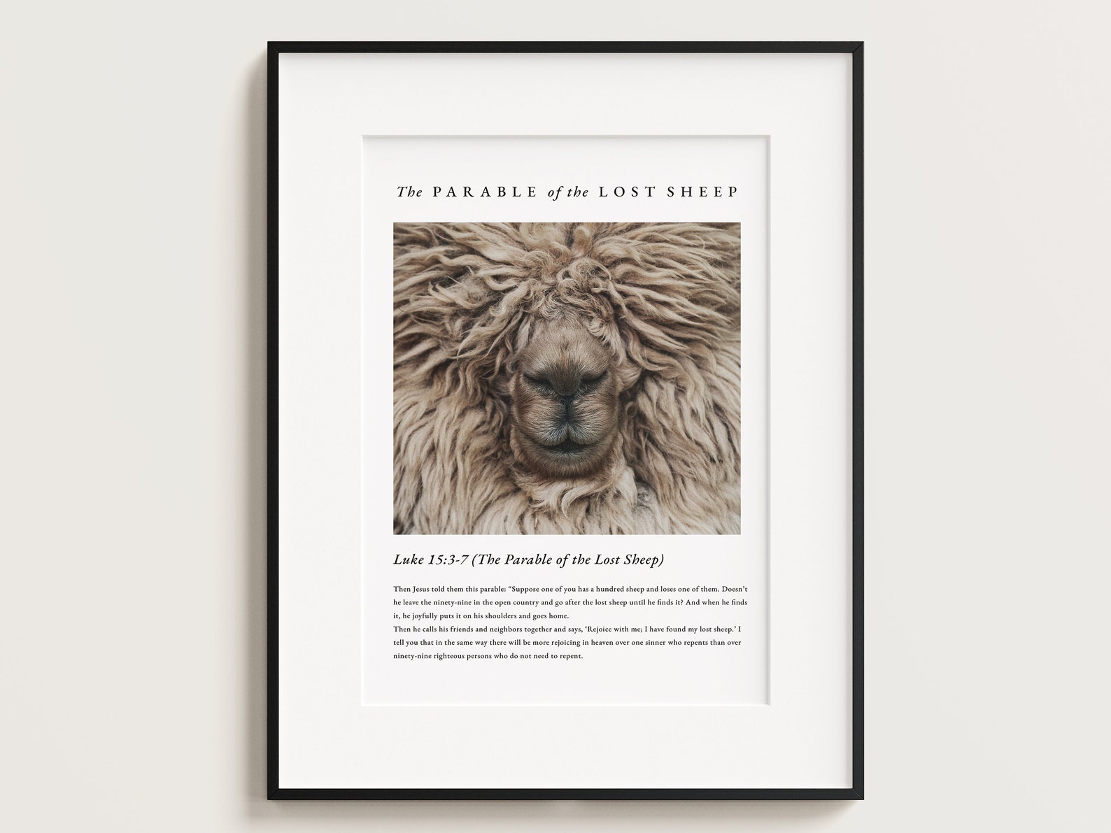 The Parable of the Lost Sheep, Luke 15, Modern Scripture Bible Verse ...