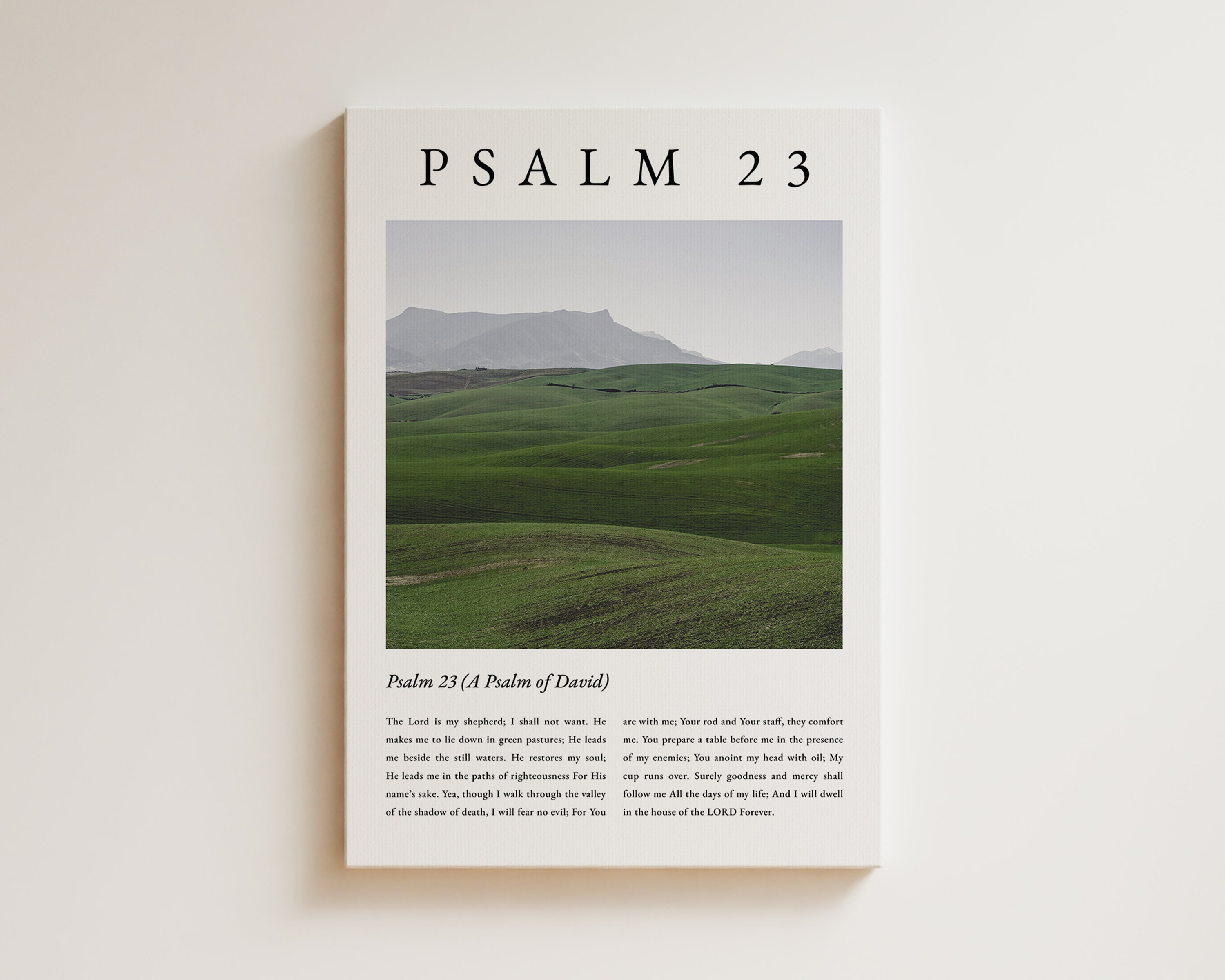 Psalm 23 Wall Art, Psalm 23, Modern Scripture Bible Verse Print, the ...