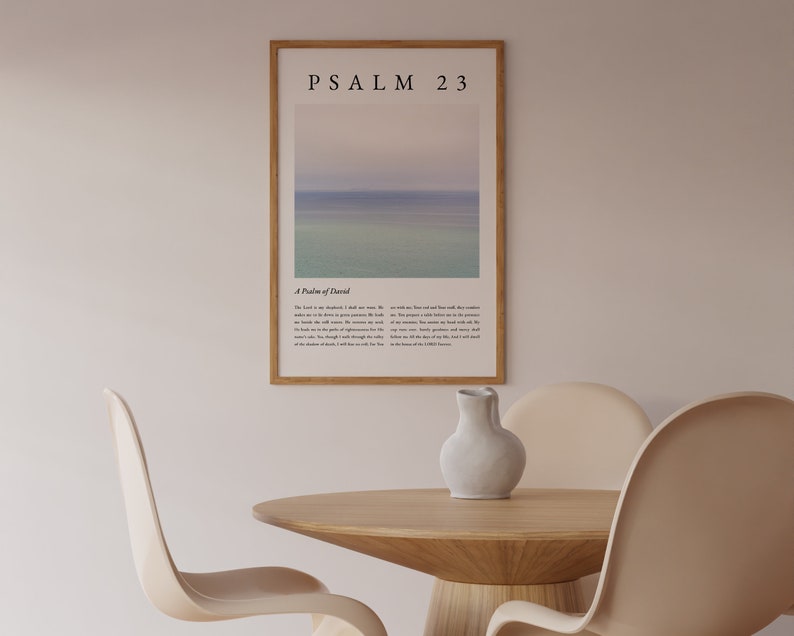 Psalm 23 Wall Art, Psalm 23, Modern Scripture Bible Verse Print, the ...