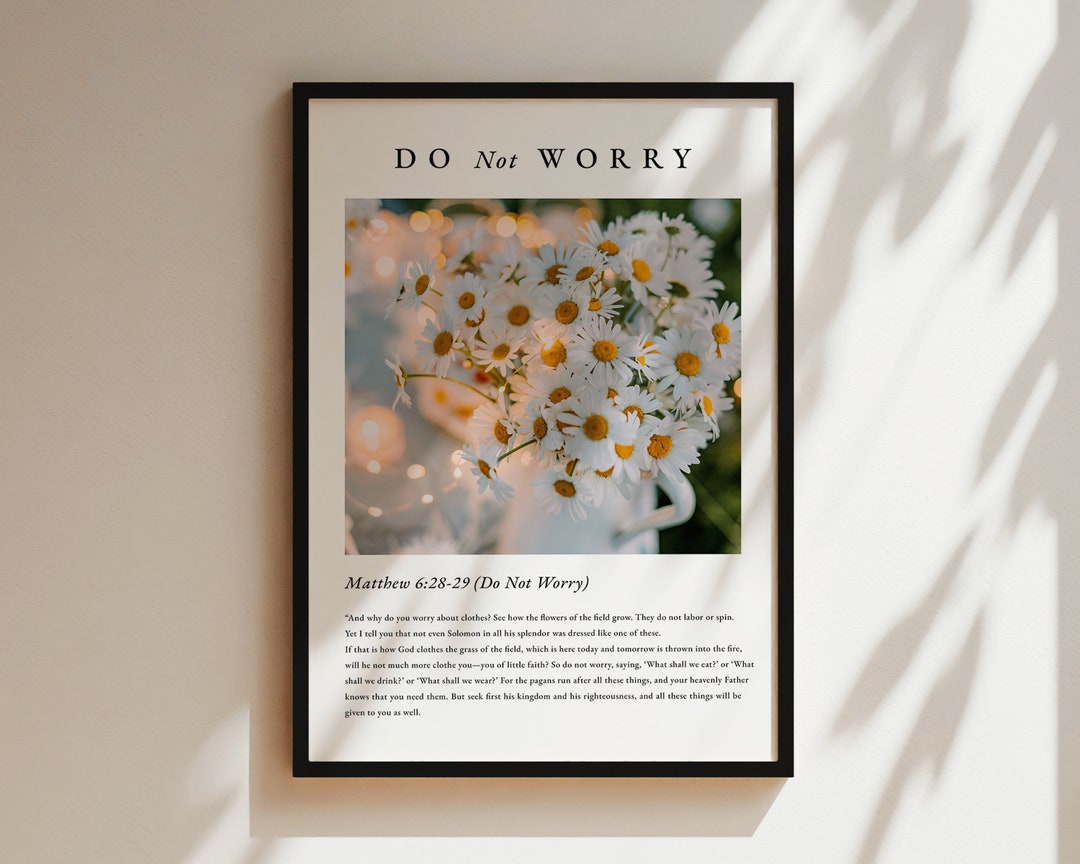 Do Not Worry, Matthew 6, Morden Bible Art, Rest, Sleep, Modern ...