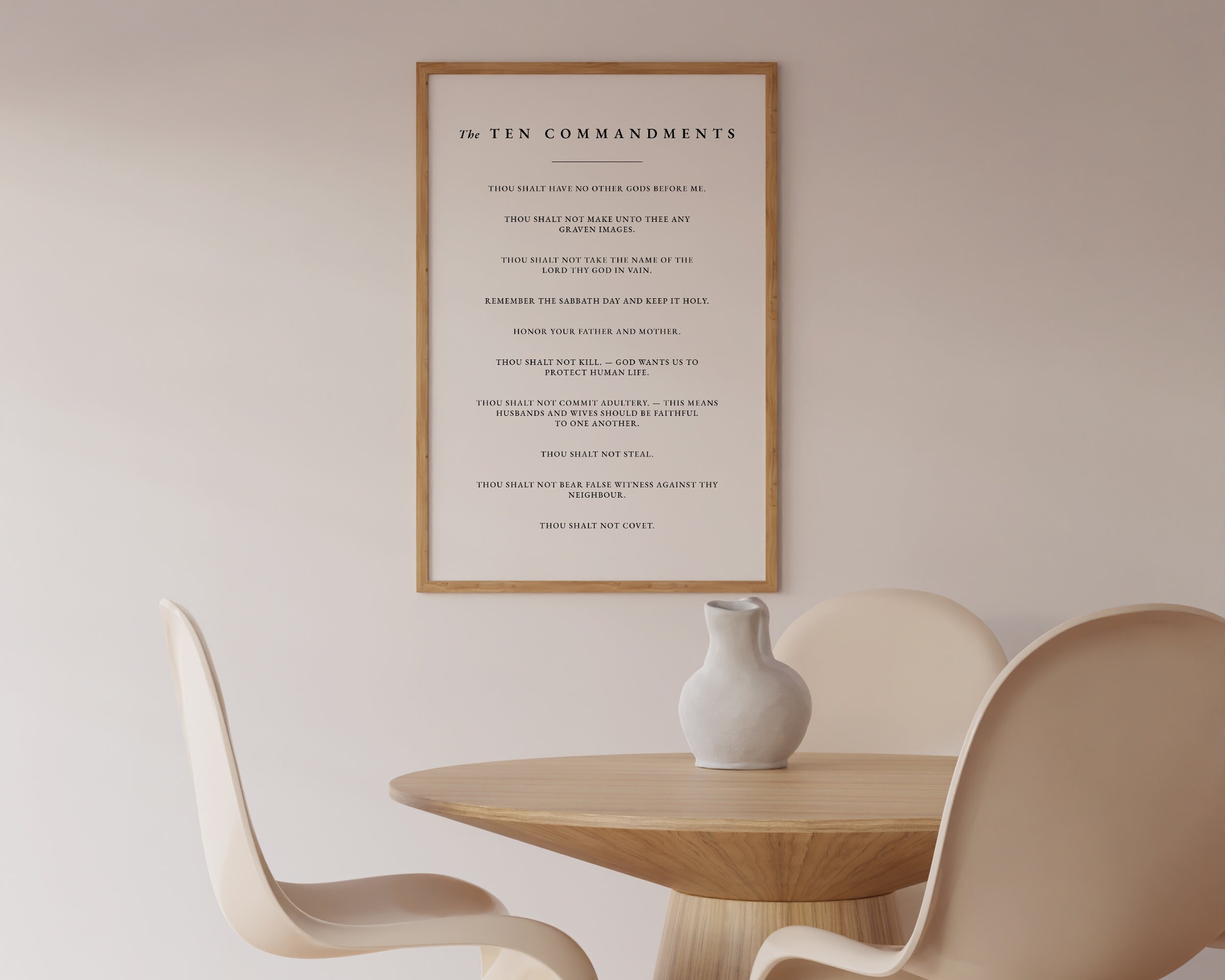 The Ten Commandments, Exodus 20, Torah, Modern Scripture Bible Verse ...