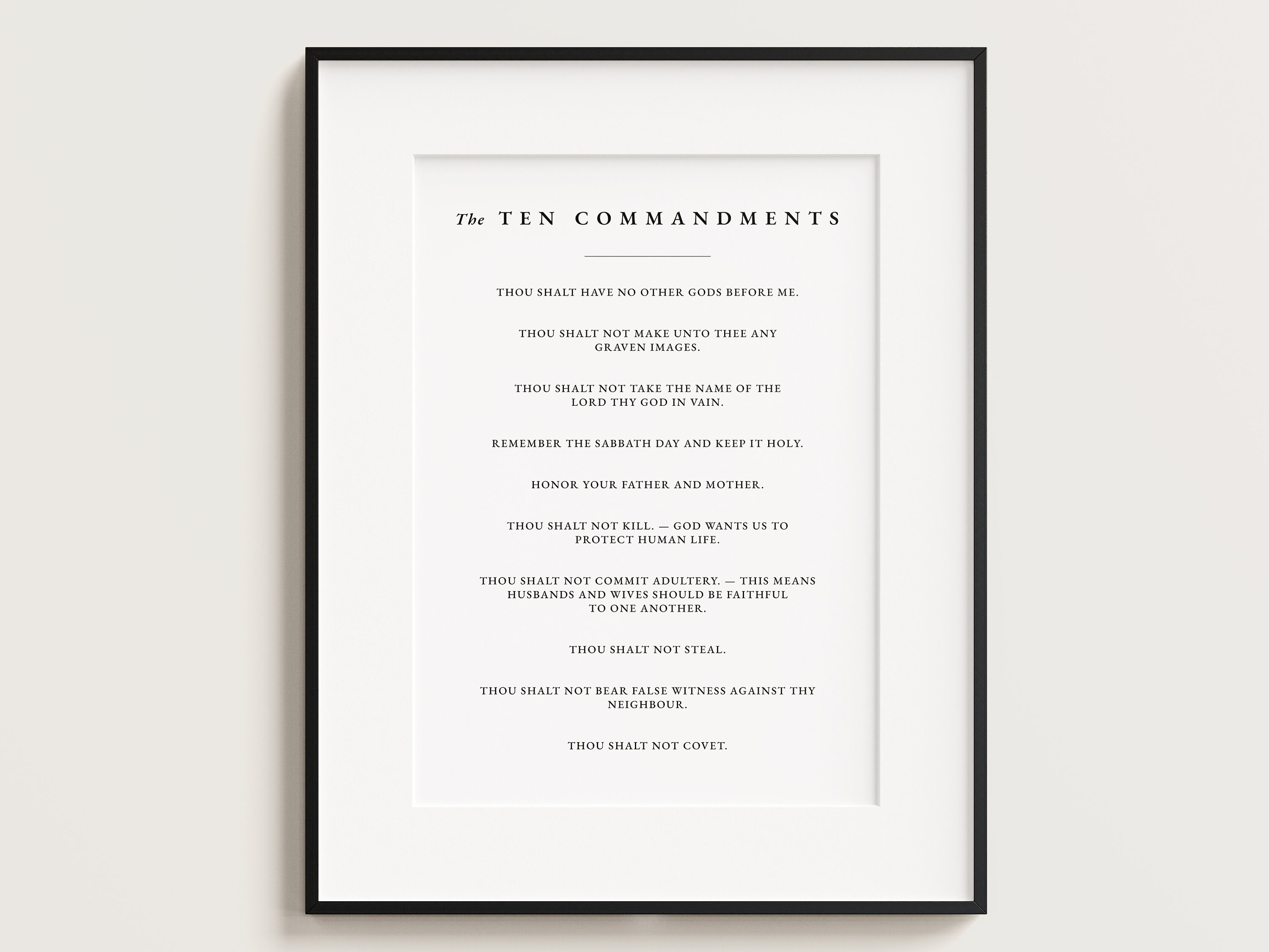 The Ten Commandments, Exodus 20, Torah, Modern Scripture Bible Verse ...