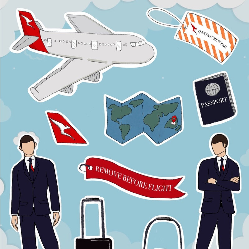 Flight Attendant Stickers - Etsy