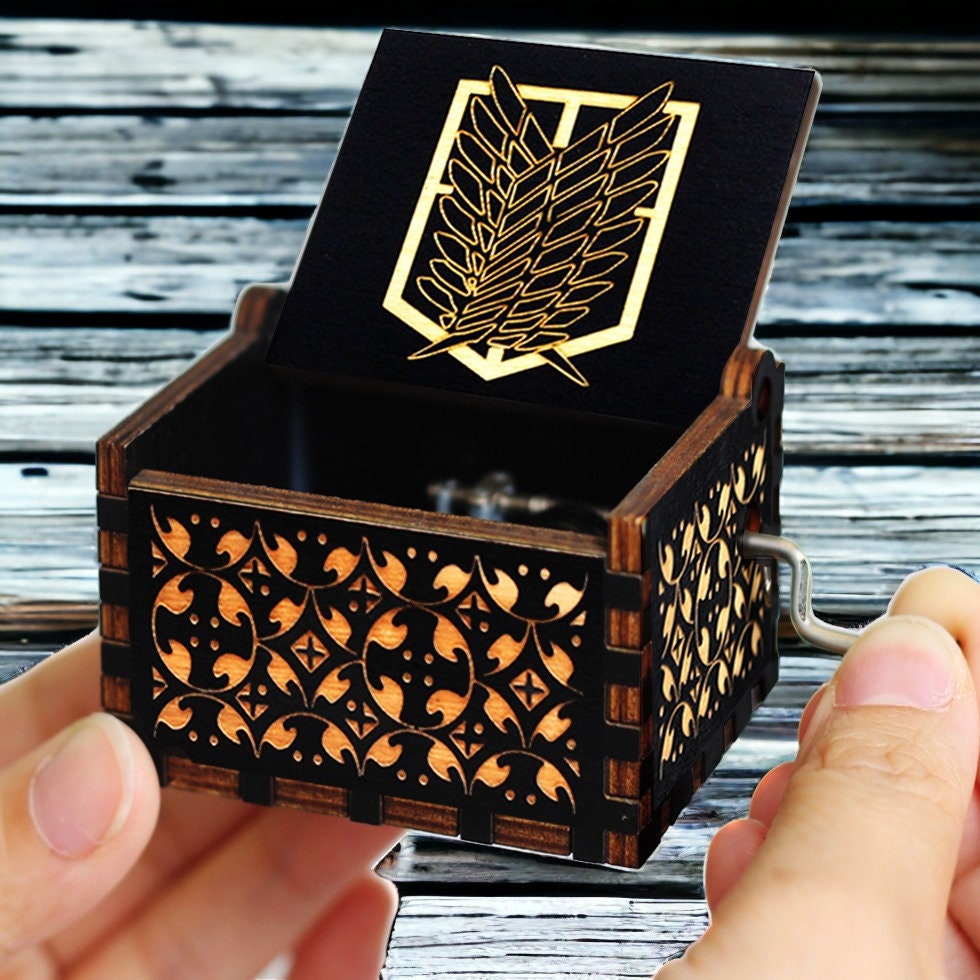 Japanese Anime Music Box: Custom Engraved Wooden Keepsake, Unique ...