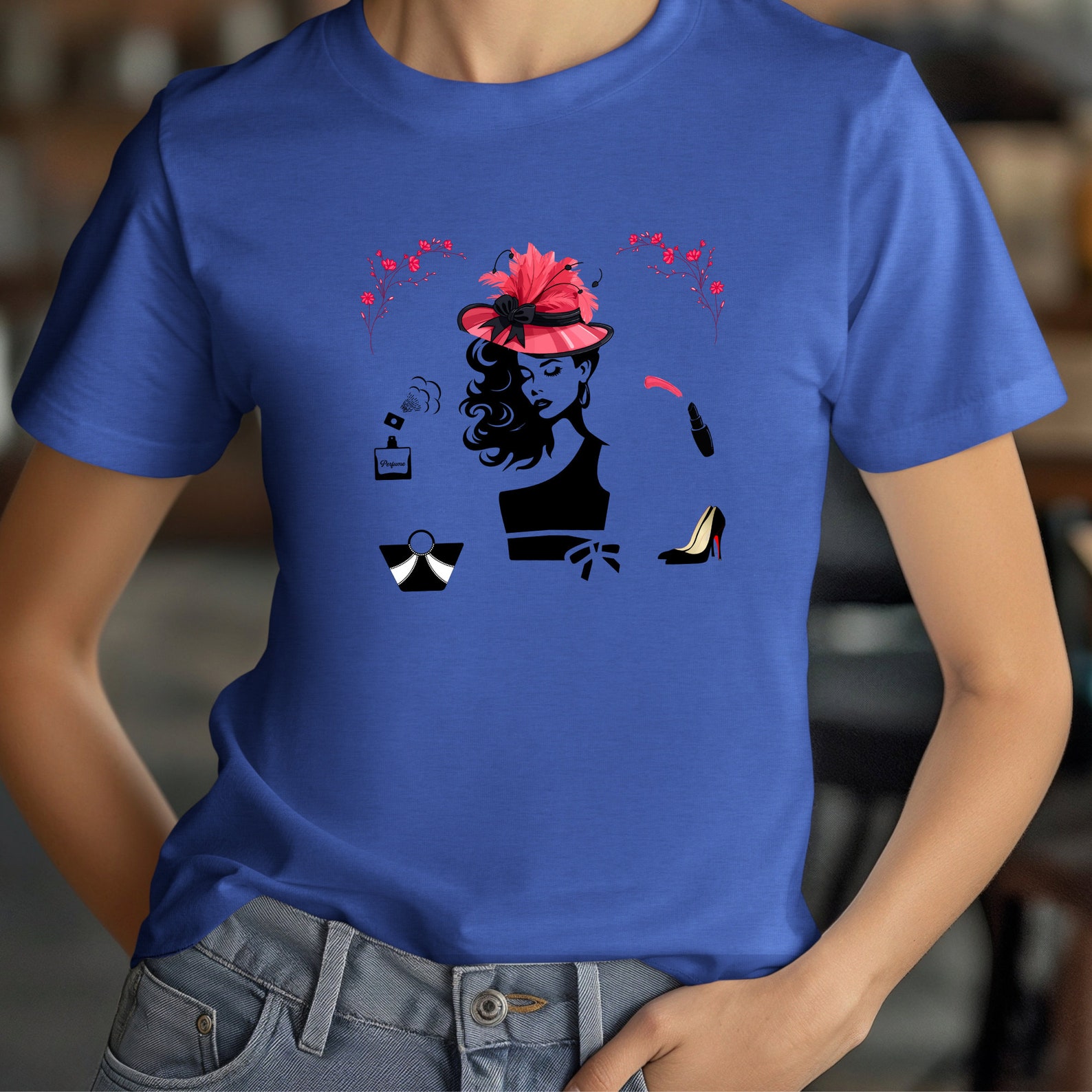 Sophisticated Silhouette Women's Tee: Elegance and Glamour Shirt, Gift ...