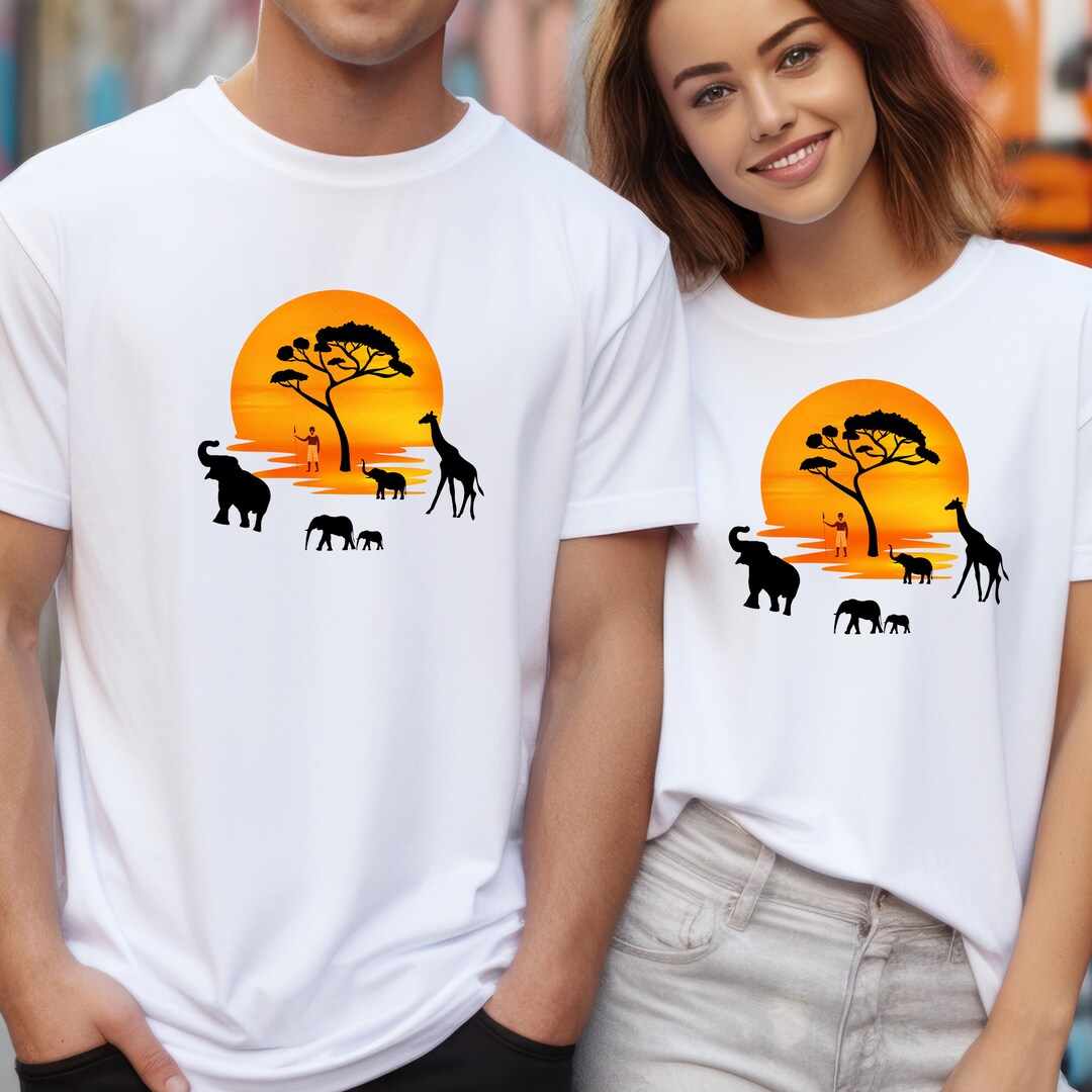 Sunrise Safari: African Wildlife T-shirt Unisex, Animal Lovers T ...