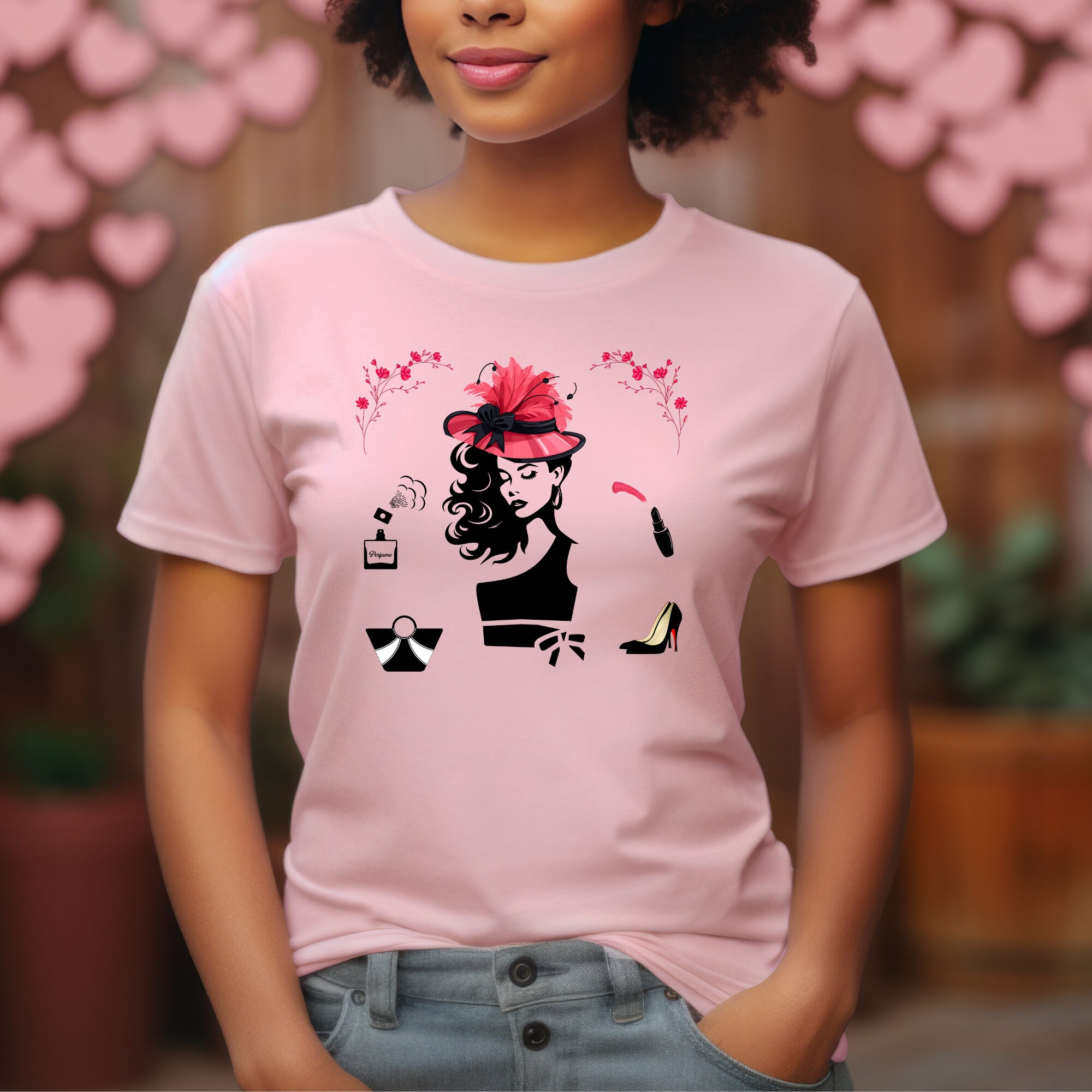Sophisticated Silhouette Women's Tee: Elegance and Glamour Shirt, Gift ...