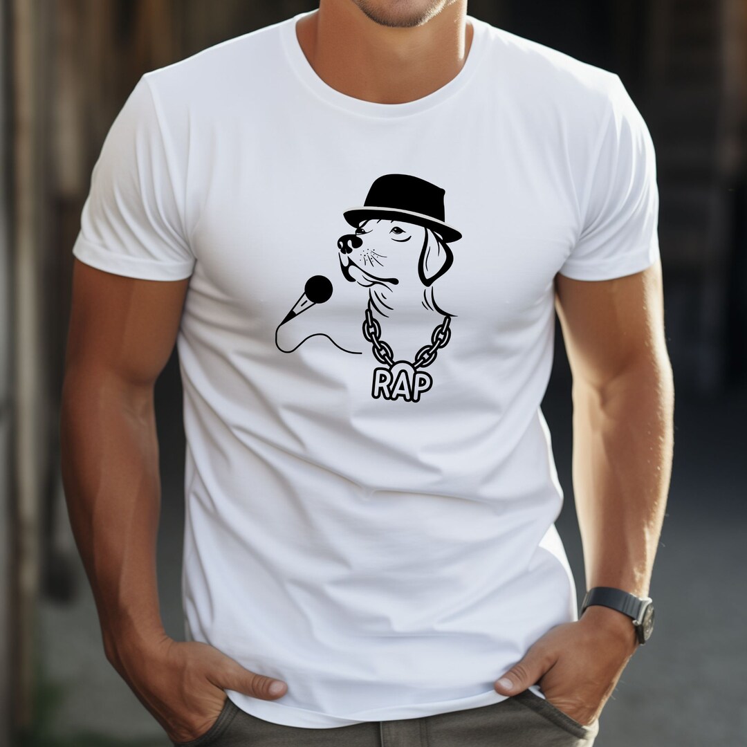 Rap Dog: Hip-hop Canine Style T-shirt Unisex, Music Lovers, Funky Style ...