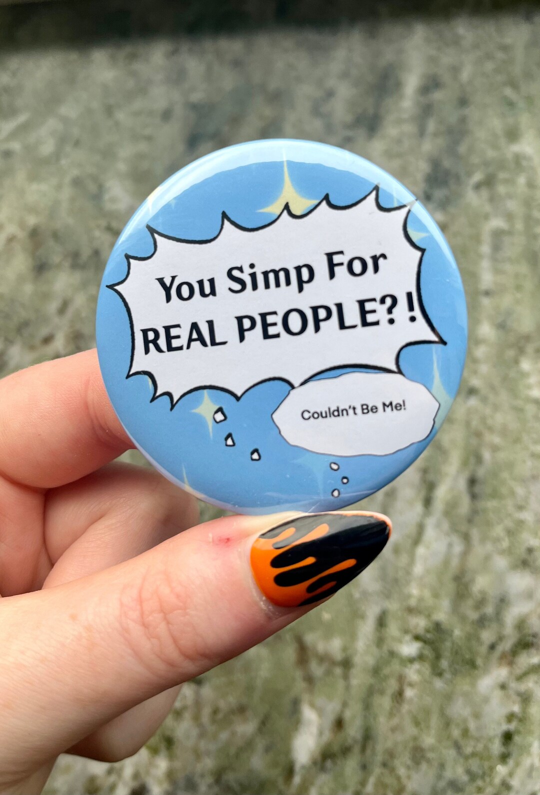 You Simp for Real People 58mm Badge - Etsy