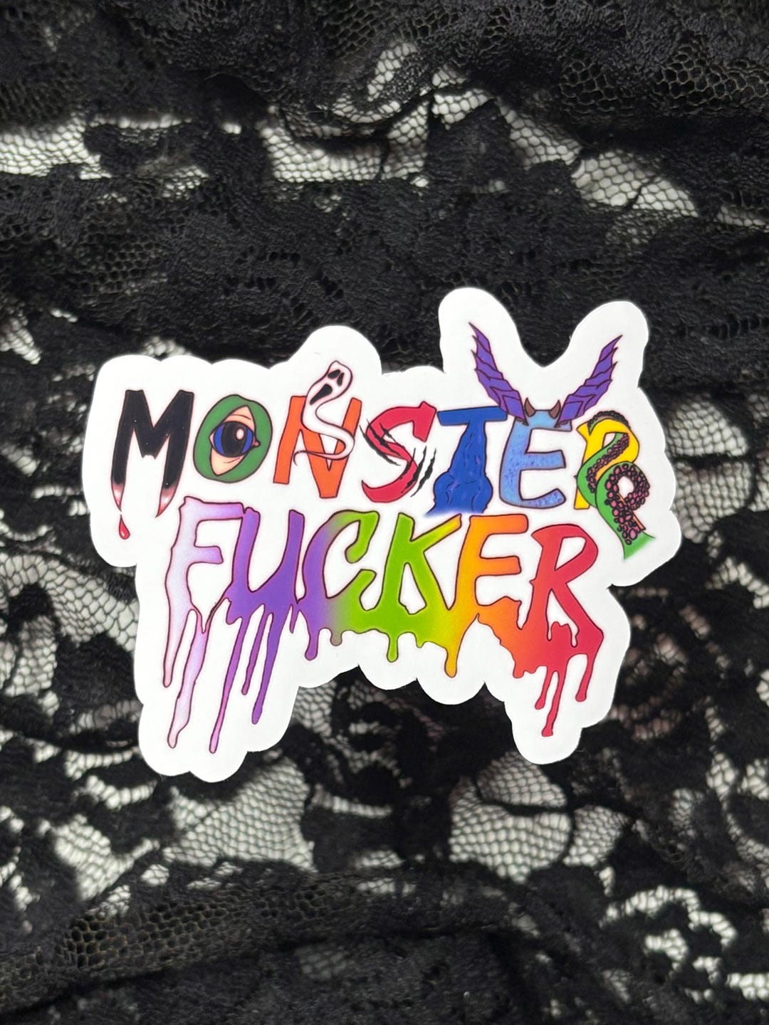 Monster "lover" 3" Sticker - Etsy