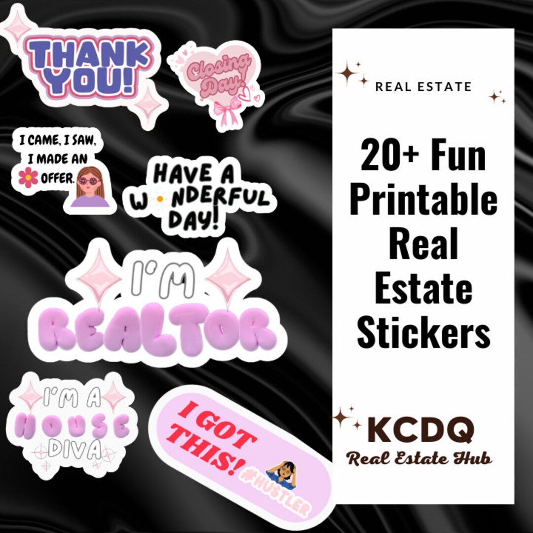 20+ Fun Modern Real Estate Stickers, Coquette Aesthetic, Funny Stickers ...