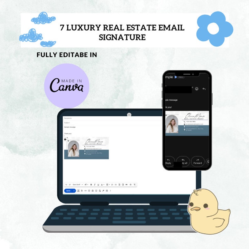 7 Luxury Real Estate Email Signature Template Business Card Template ...