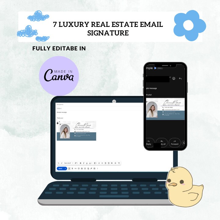 7 Luxury Real Estate Email Signature Template Business Card Template ...