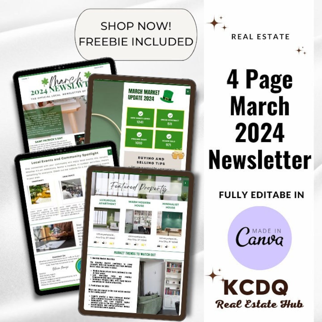 March Real Estate Newsletter Spring Newsletter Realtor Email Marketing ...