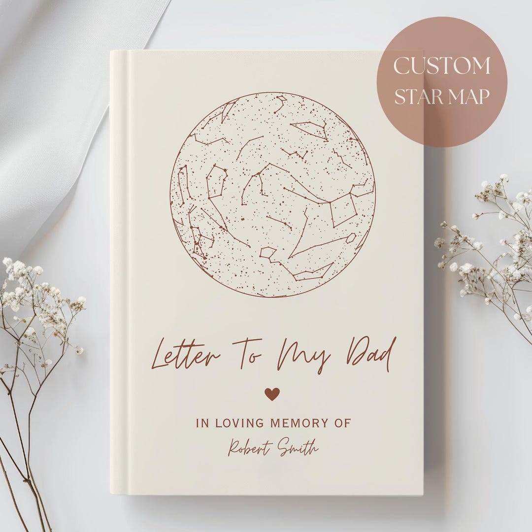 Custom Grief Journal With Star Maps Personalized Support Condolence ...