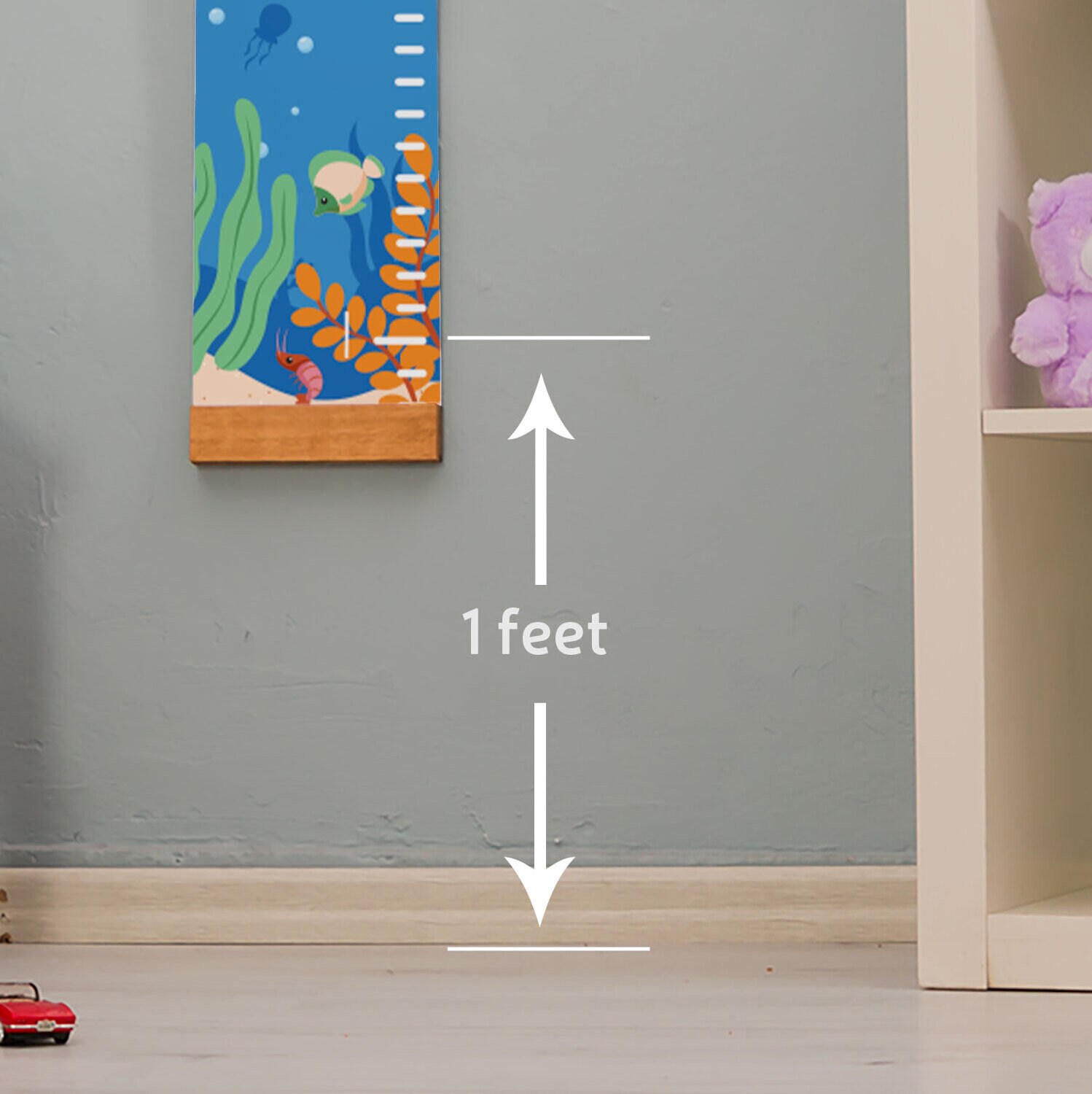 Canvas Ruler, Kid's Growth Chart, Height Chart for Kids, Nursery Room ...