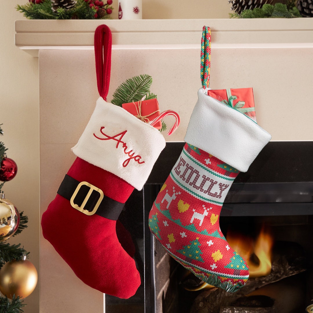 Nom personnalisé bas de Noël bas de Père Noël bas de Noël - Etsy France