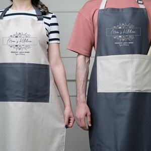 Mom Gift Custom Kitchen Apron, Personalized Cooking Gift for Mom ...