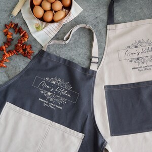 Mom Gift Custom Kitchen Apron, Personalized Cooking Gift for Mom ...