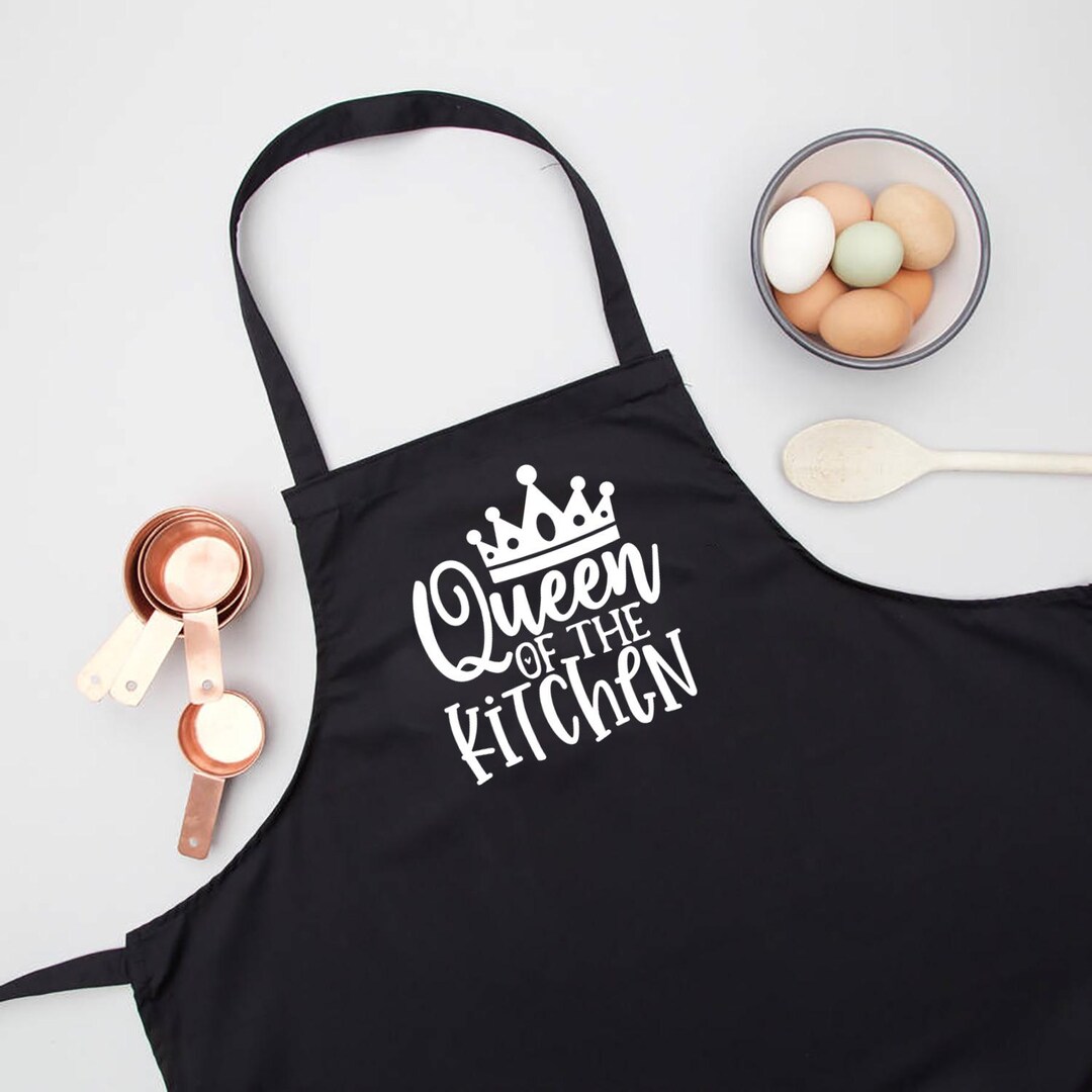 Queen of the Kitchen Mom Gift Kitchen Apron, Custom Cooking Gift for ...