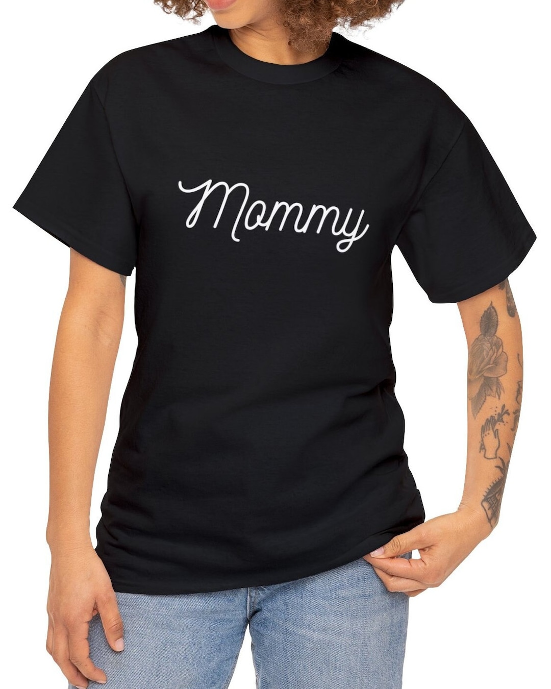 Mommy Black Unisex Heavy Cotton Tee Mommy Dom Dom Wear Dom Shirt