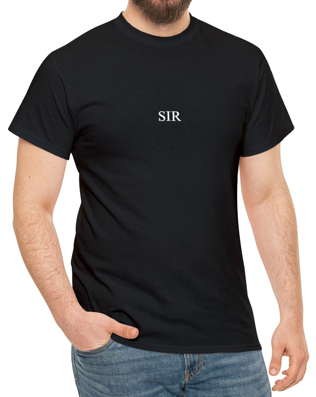 Sir - Black Unisex Heavy Cotton Tee, Dom Sub, Dom Gifts, Dom Ts Hirt ...