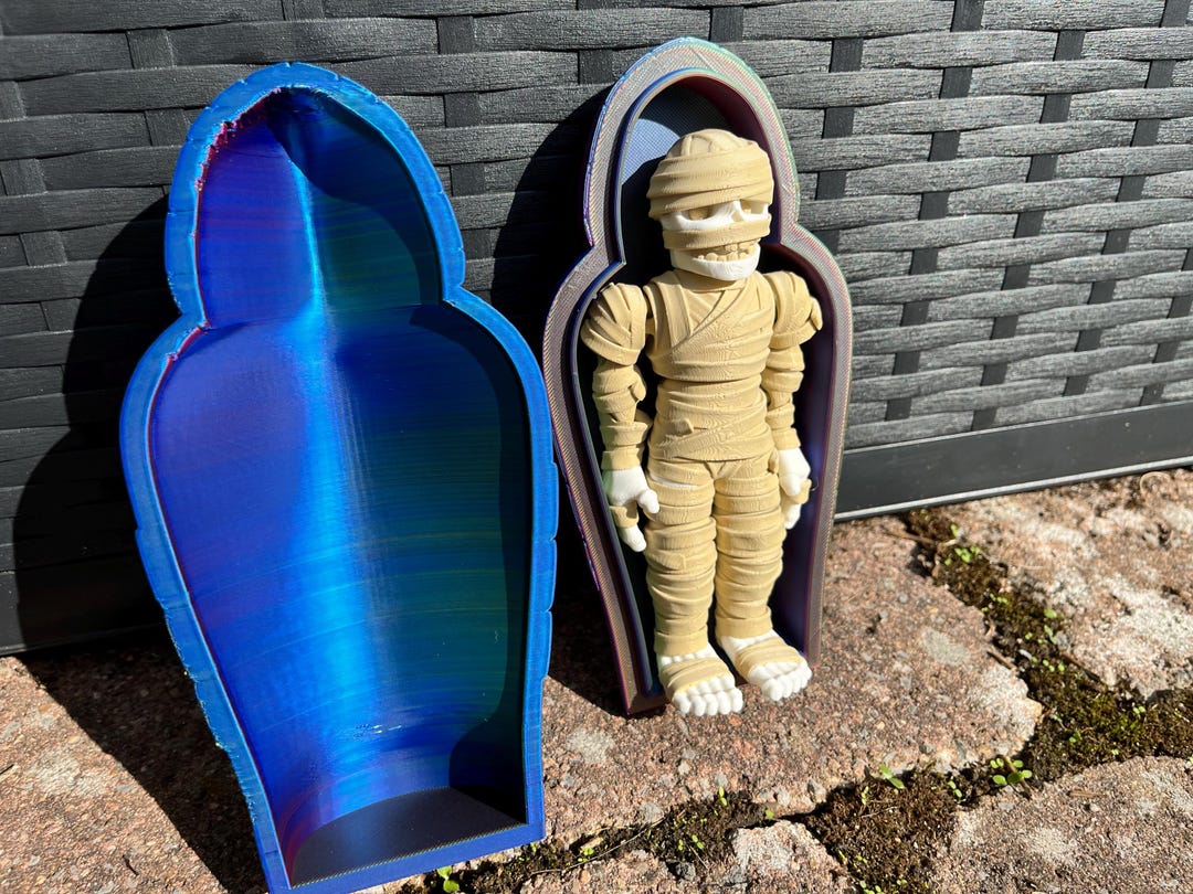 Mummy 3D Print Including Sarcophagus / Halloween / Decoration / Fidget ...