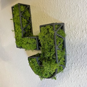 Moss Letters, 3D Printed, Filled With Moss, Personalized, Plants, Wall ...