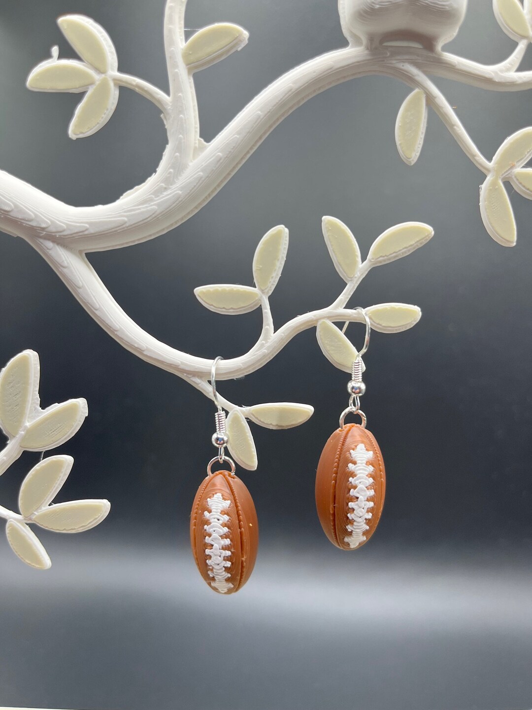 Earrings Football / Rugby / 3D Print / Hypoallergenic / Hook: 925 ...