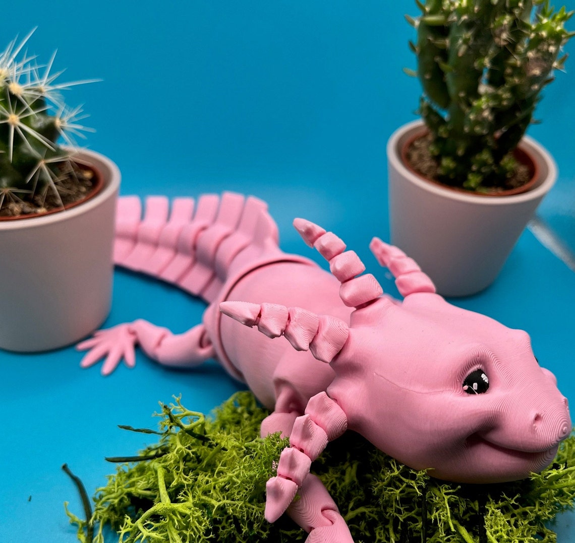 Cute Axolotl - Flexible - Articulated - Toy - Fidget - Premium Filament ...