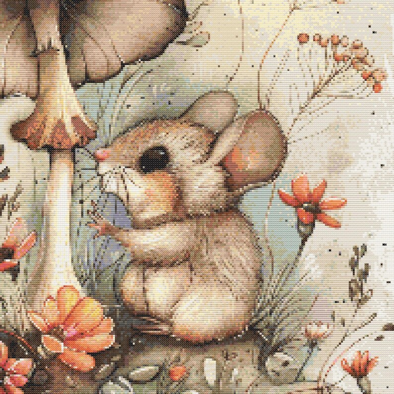 Mouse Full Coverage Cross Stitch Pattern Keeper Compatible Download ...