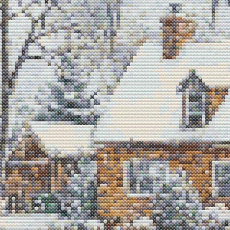 Woodland Cottage Cross Stitch Pattern Digital Download Full Coverage ...