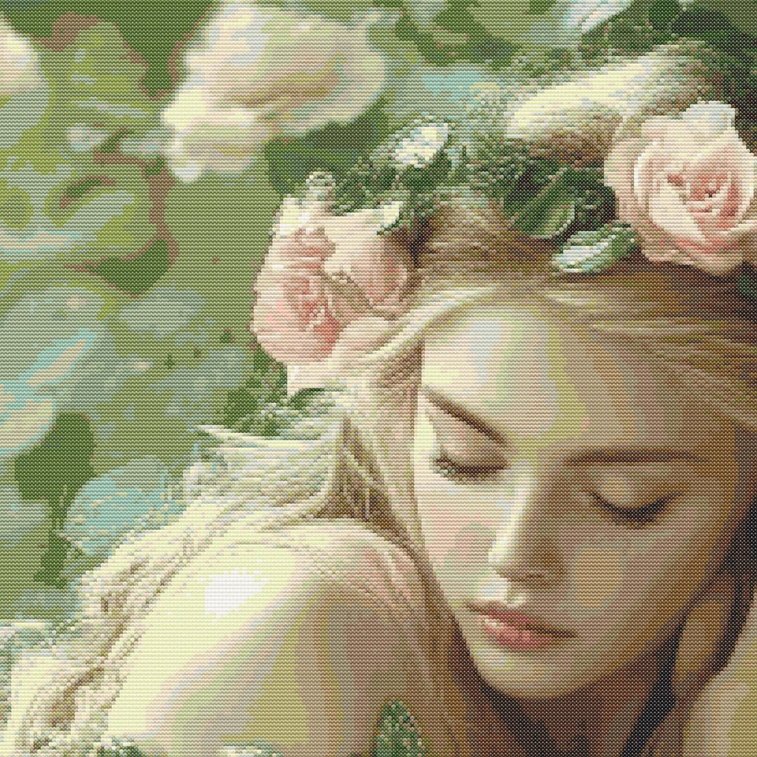 Fairy and Roses Cross Stitch Pattern: Color Keeper Compatible (PDF ...