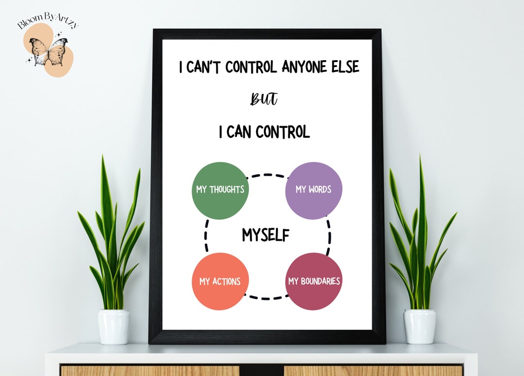 I Cannot Control Therapy Office Decor School Counselor Print - Etsy